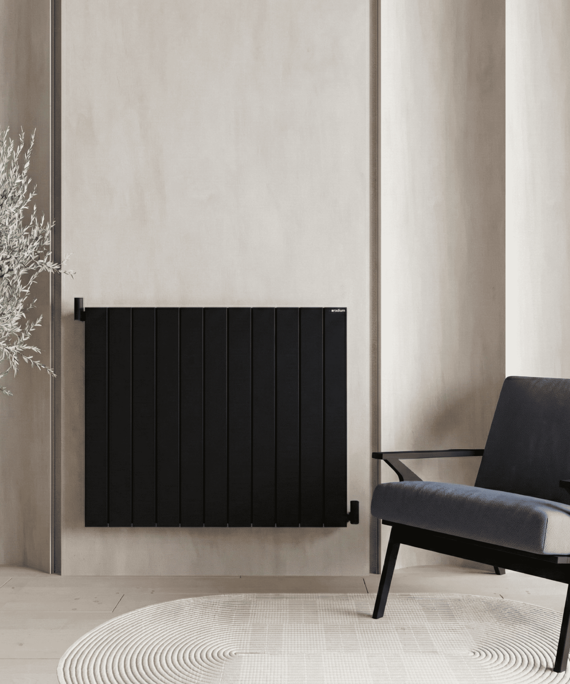 Delta Alüminium Radiator – Qumlu Qara - RadiumRadium